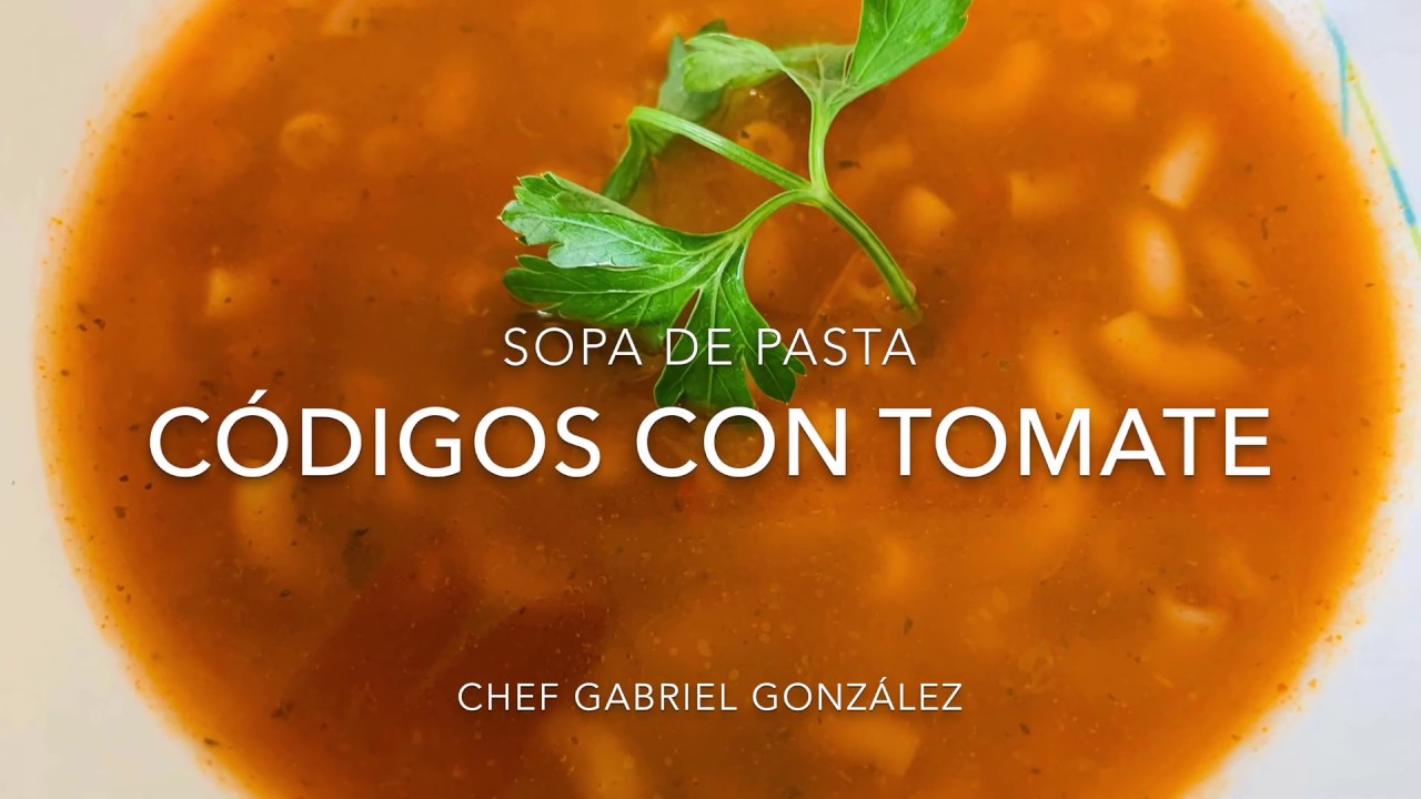 Sopa de coditos con tomate - YouTube