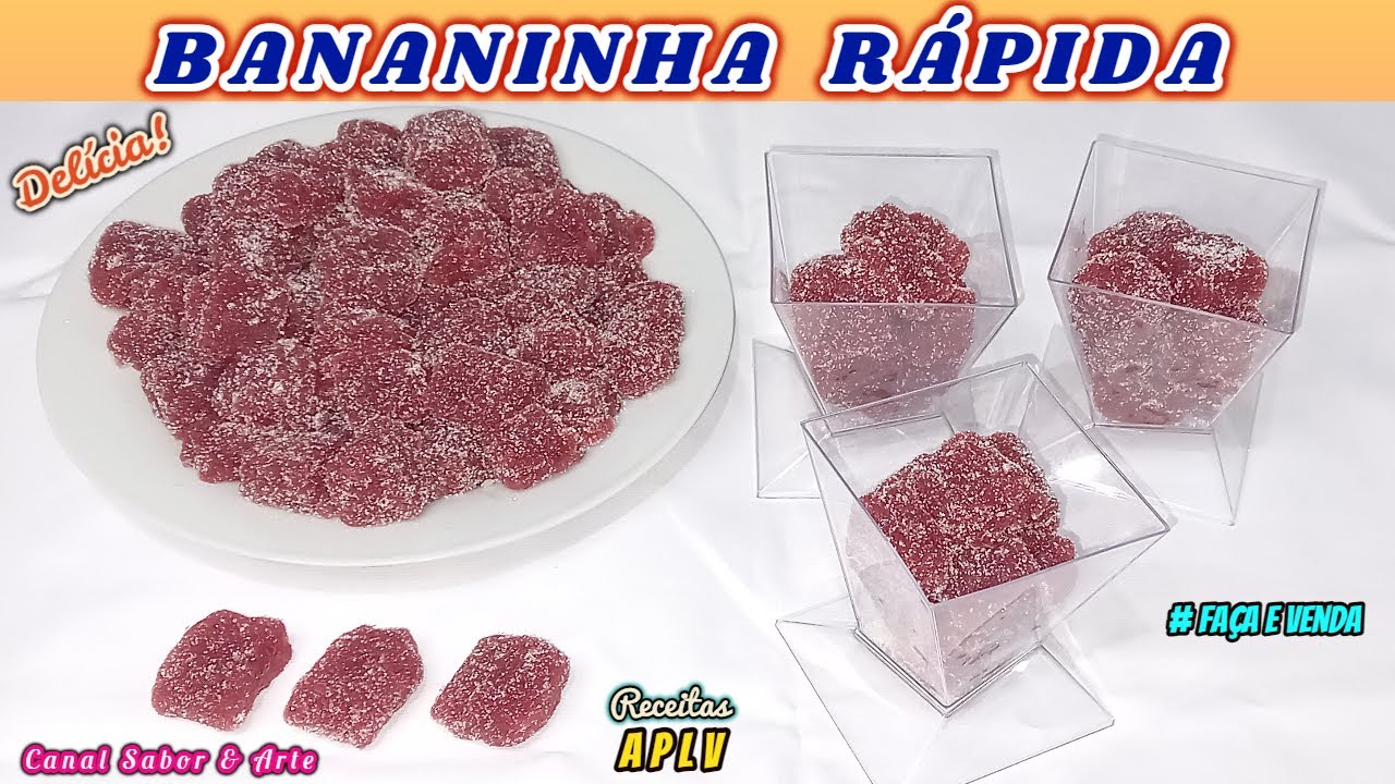 COMO FAZER DOCE BANANINHA RÁPIDO E PRÁTICO | APLV | Canal Sabor & Arte ...