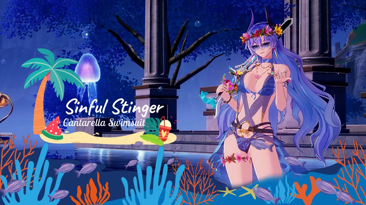 Cantarella Sinful Stinger Swimsuit - Woju Skin Showcase - Wuthering Waves 2.3 - YouTube