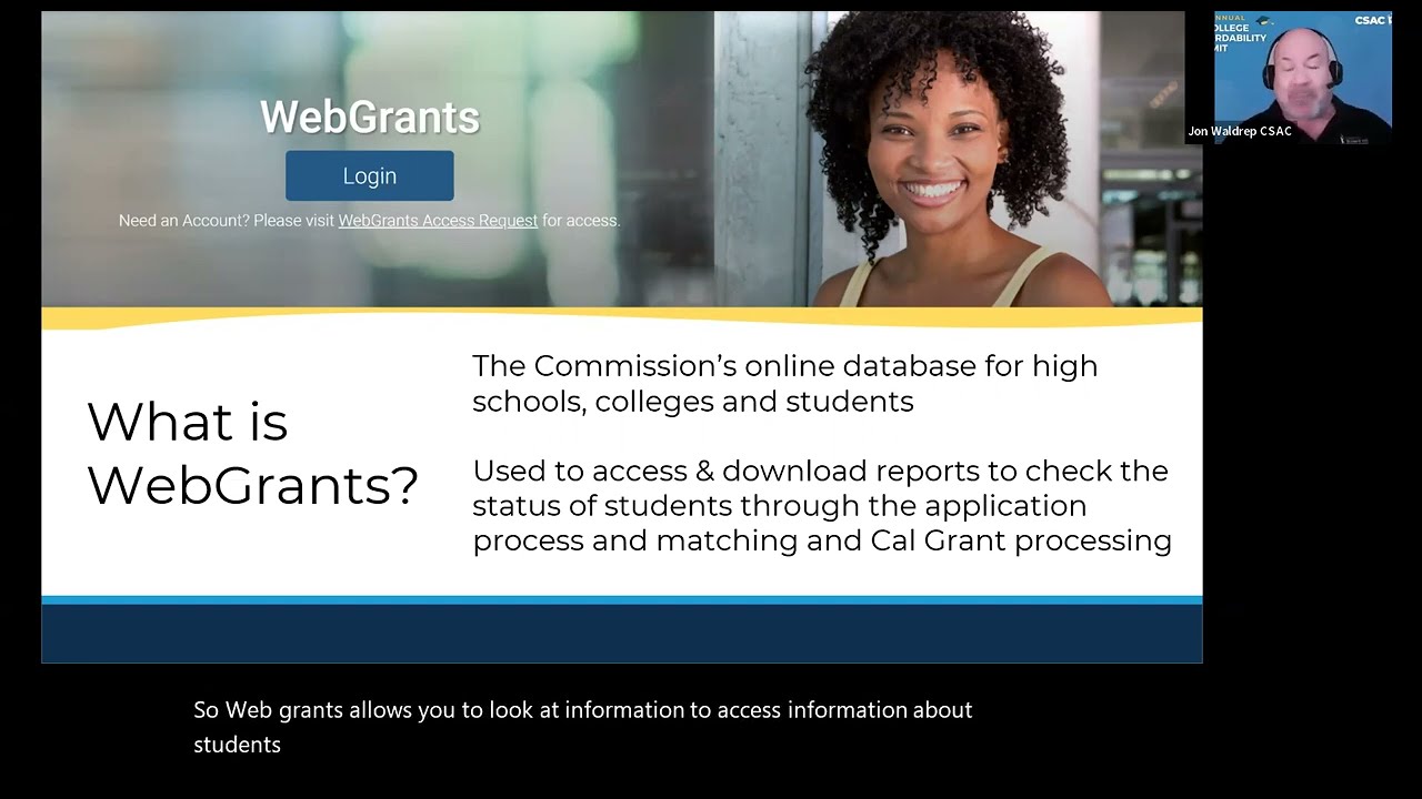 Using WebGrants, Reports and Other Tools to Identify Students for ...