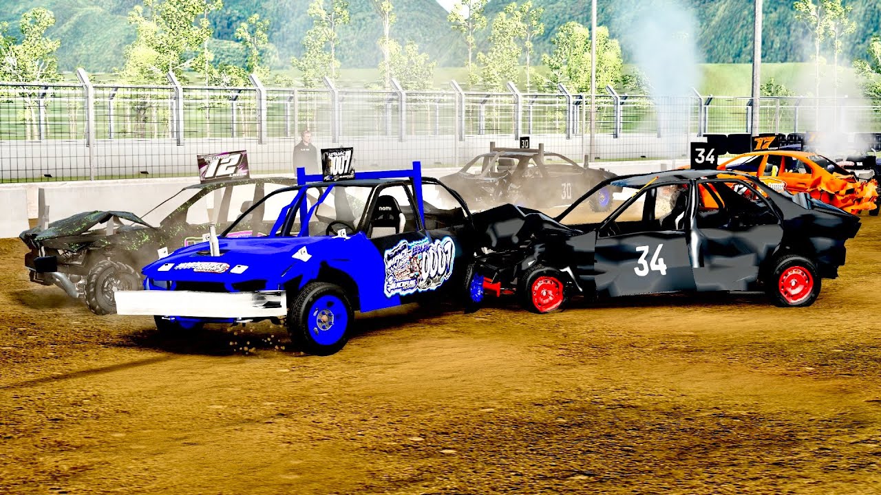BeamNG Demolition Derby (Stock Compacts) - YouTube