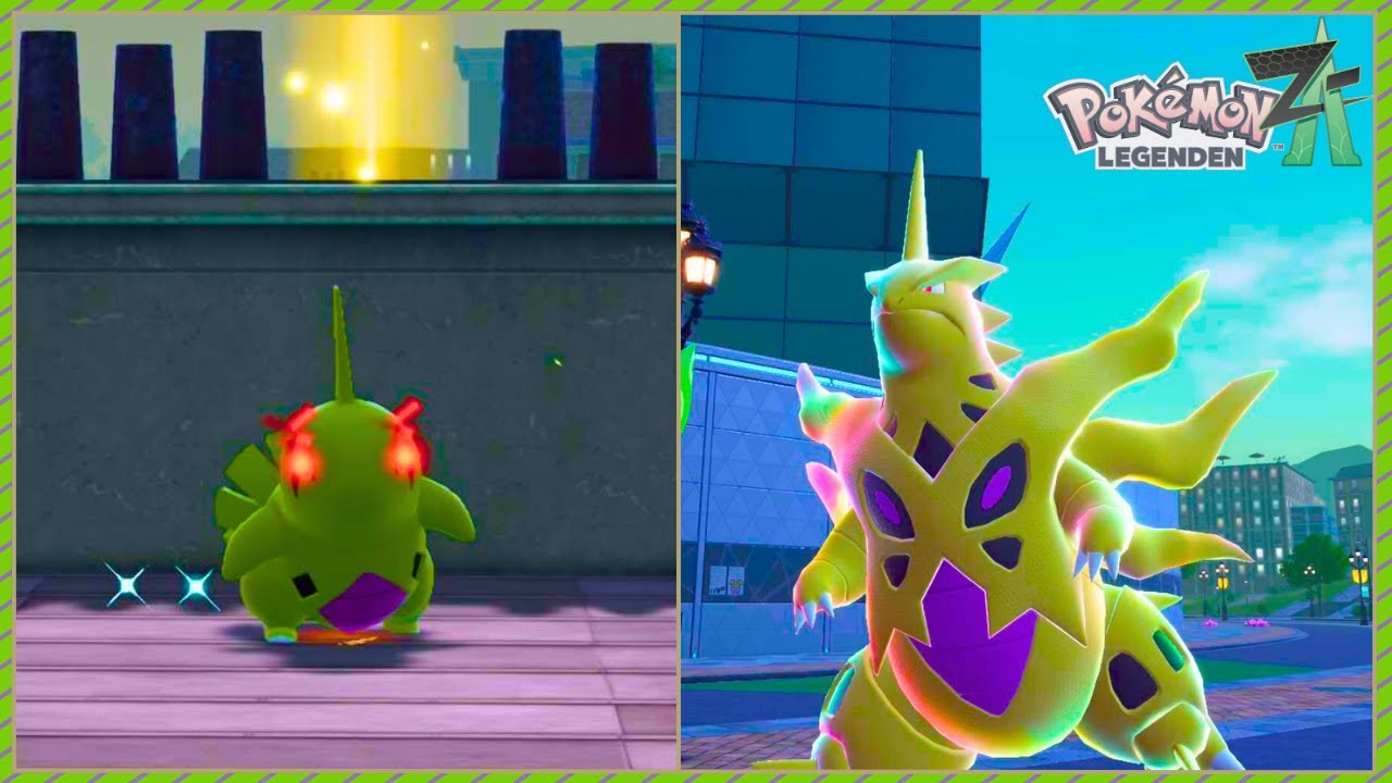 Live Shiny Alpha Larvitar + Shiny Alpha Mega Tyranitar in Pokemon ...
