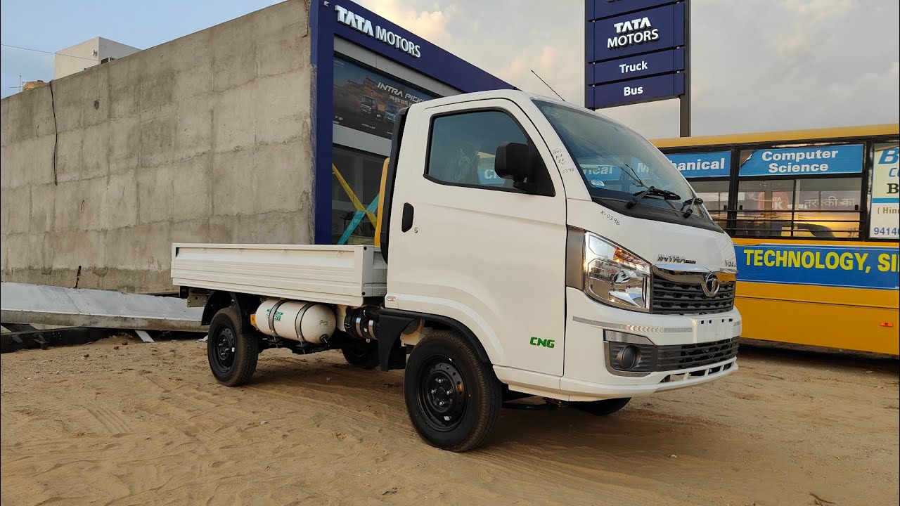 TATA INTRA V20 AC CNG. bi-fuel pickup truck 1.2 ton payload capacity ...