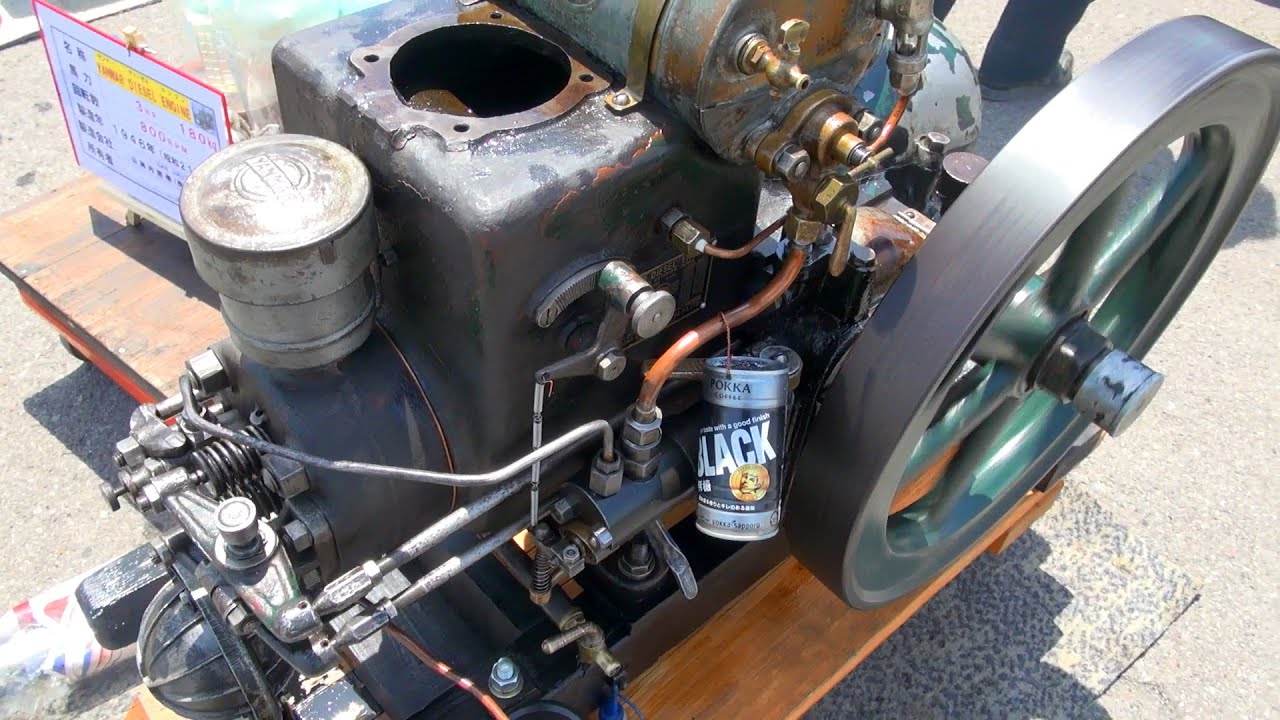 Old Engines in Japan 1940s YANMAR Diesel Type S3 3hp - YouTube