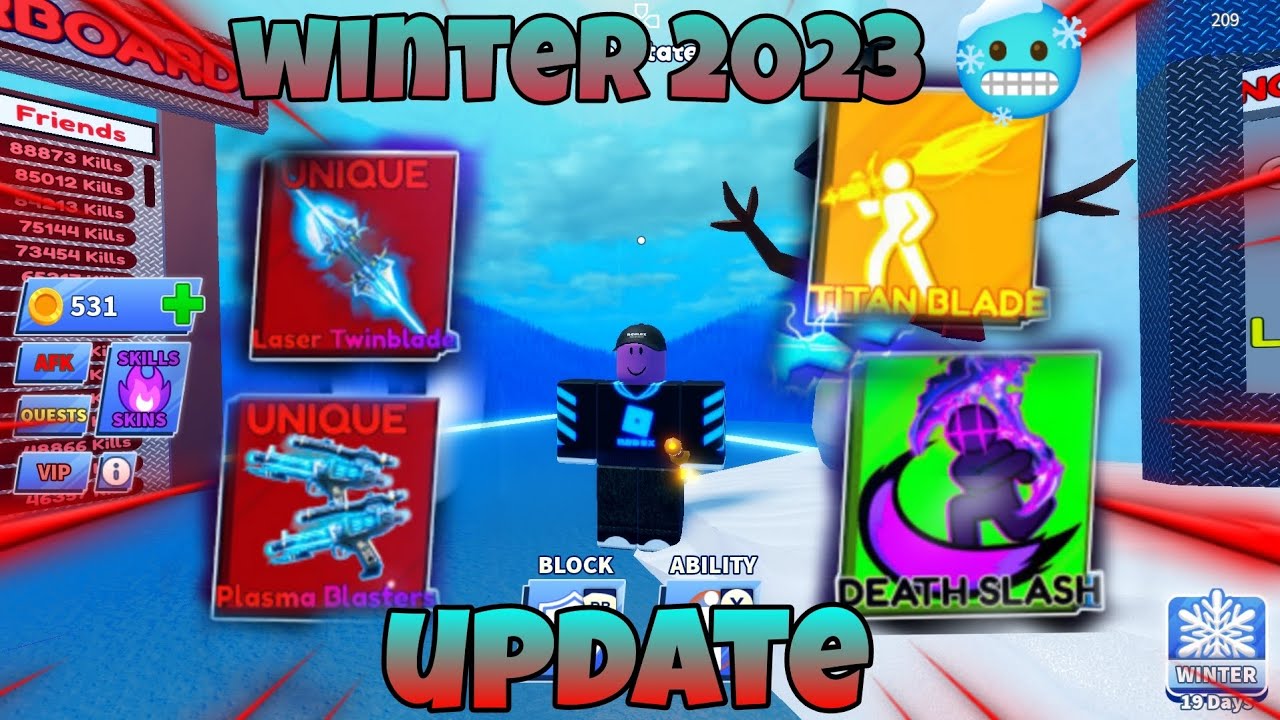 *NEW* BLADE BALL WINTER UPDATE🥶 PLASMA BLASTERS! NEW ABILITIES - YouTube