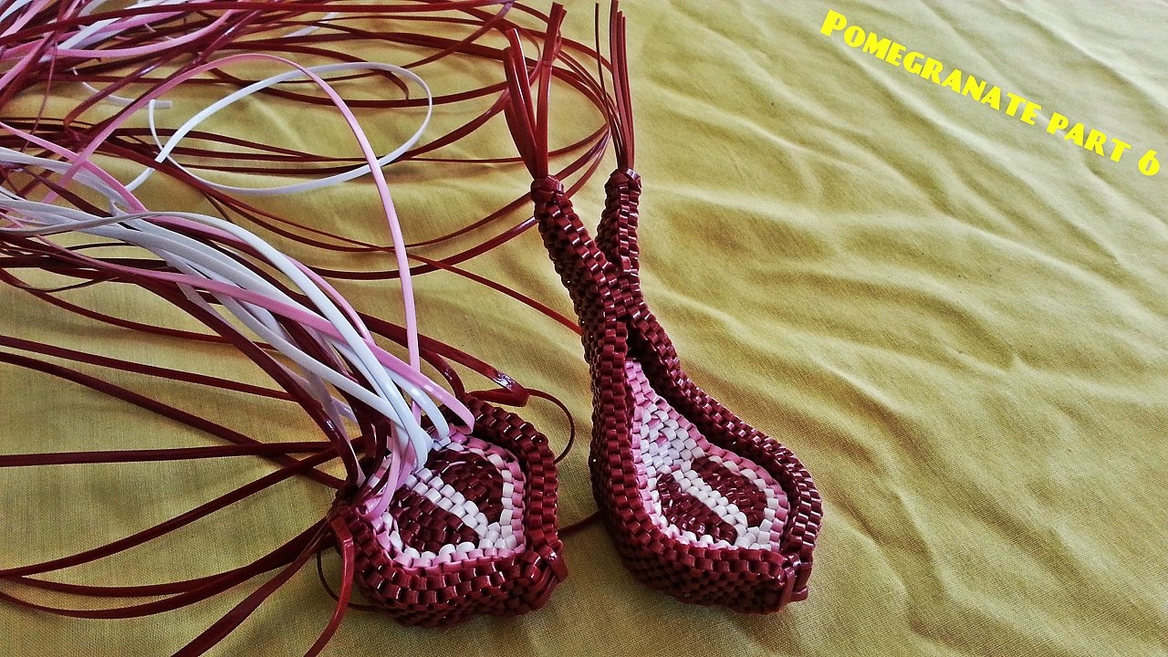 Tutorial for making a Pomegranate with lanyard/scoubidou strings- part 6 - YouTube