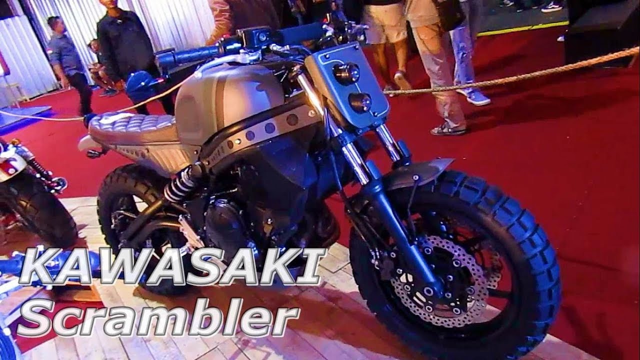 Cool Abies.. KAWASAKI Custom Scrambler Tracker 250CC - YouTube