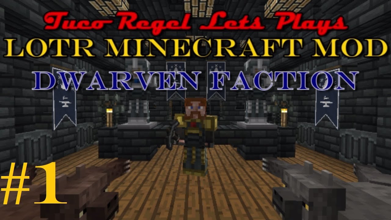 LOTR Minecraft Mod - Dwarf Let's Play "TOR Server" Ep. 1 - Starter ...