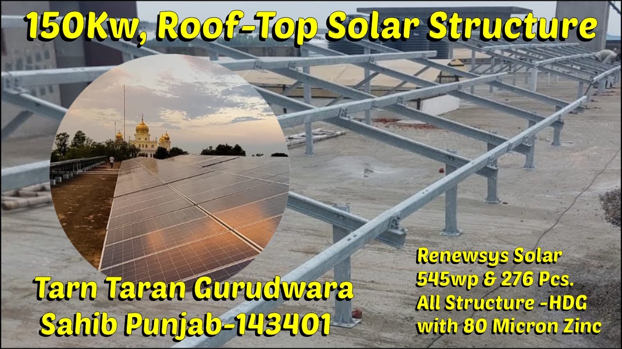 150kw, Roof-Top Solar Structure Design and Calculation I Rooftop Solar ...