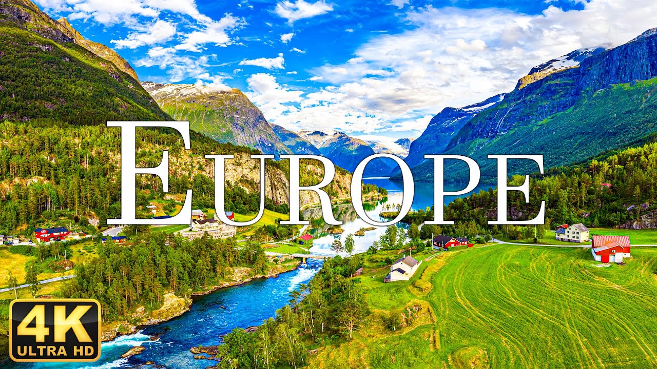 FLYING OVER EUROPE [4K UHD ] Amazing Beautiful Nature Scenery ...
