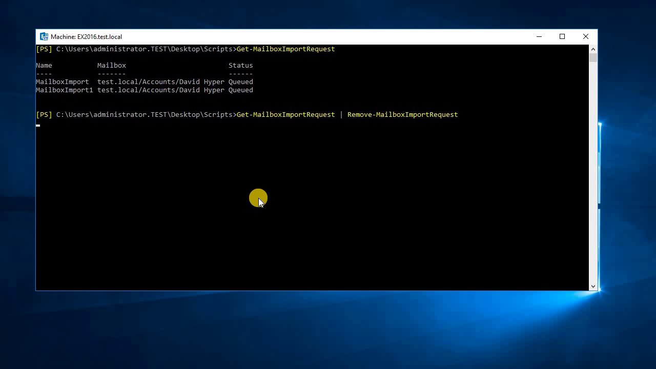 How To Stop Mailbox PST Import Request Exchange Server 2016 - YouTube