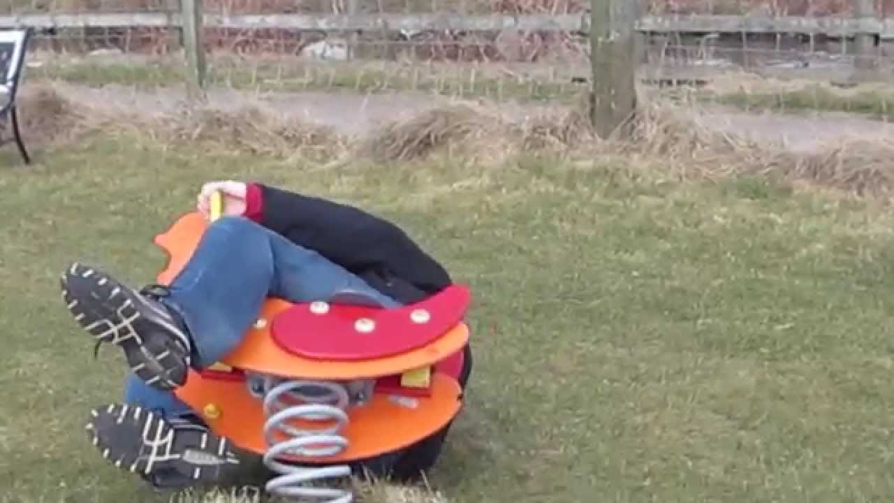 Fat guy falls in playground (Funny video) - YouTube