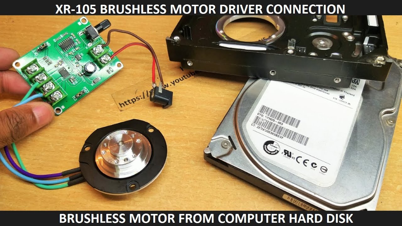 how to remove bldc motor from old hard disk, how to connect motor to xr ...