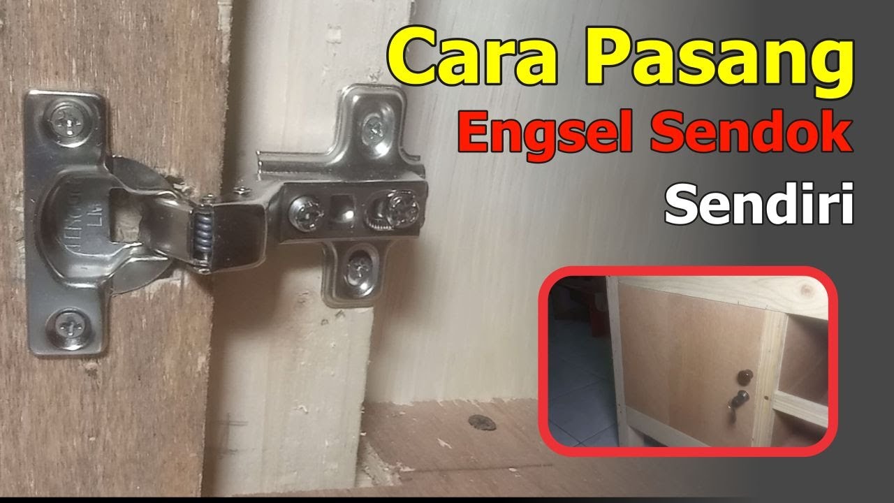 cara pasang engsel sendok sendiri di meja kerja multifungsi - YouTube