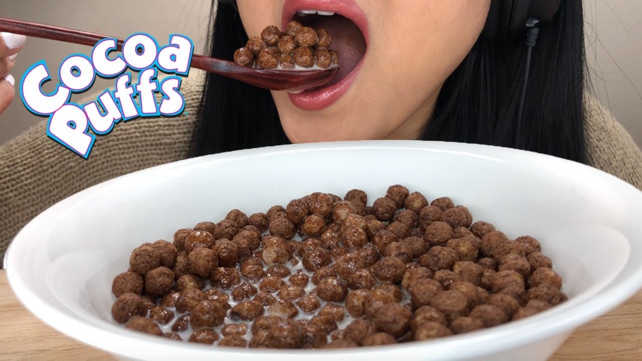 ASMR COCOA PUFFS CEREAL EXTREME CRUNCH EATING SOUNDS | ASMR Phan - YouTube