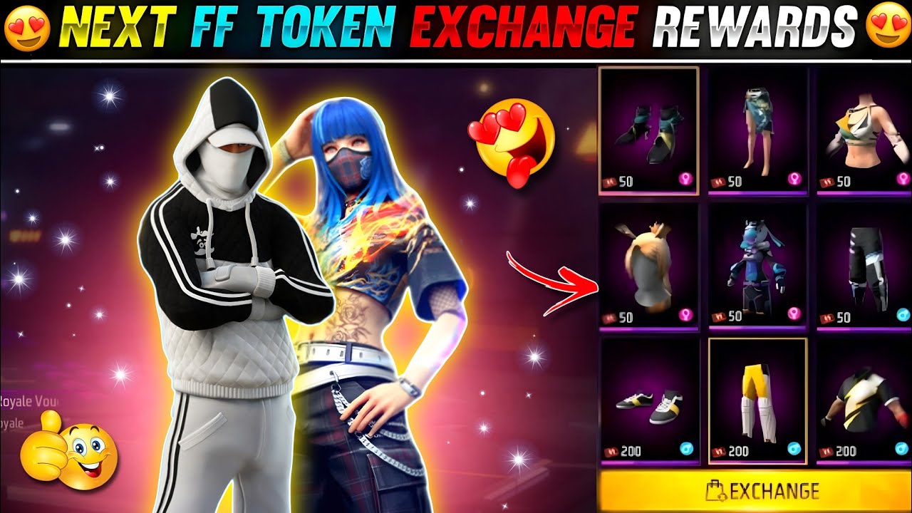 NEXT FF TOKEN EXCHANGE REWARDS 😍 | NEXT FF TOKEN BUNDLE IN FREE FIRE ...