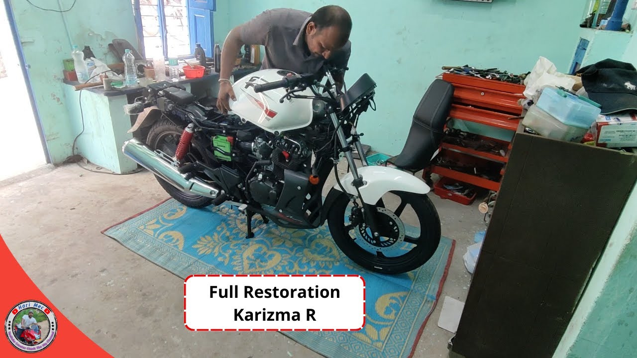 Karizma White Colour Full Restoration Fitting | Hari Mec - YouTube