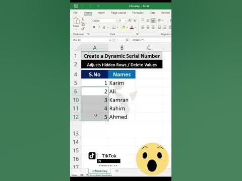 Create a Dynamic serial number - YouTube