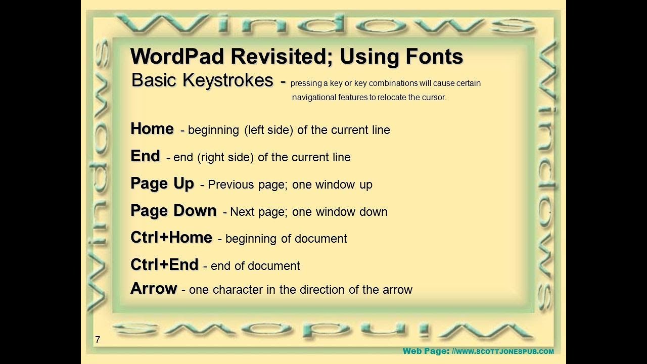 SHORTCUT KEYS ON WORDPAD - YouTube