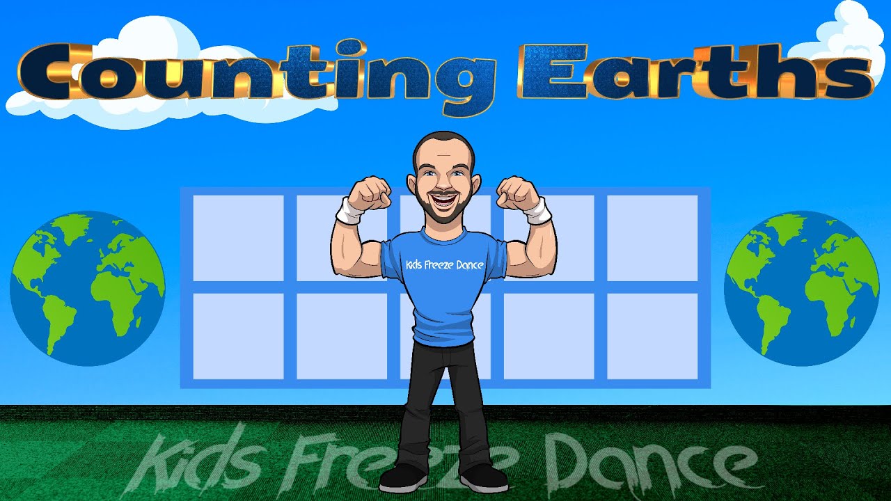 Earth Day Kids Freeze Dance Counting Earths with a Tens Frame Movement ...