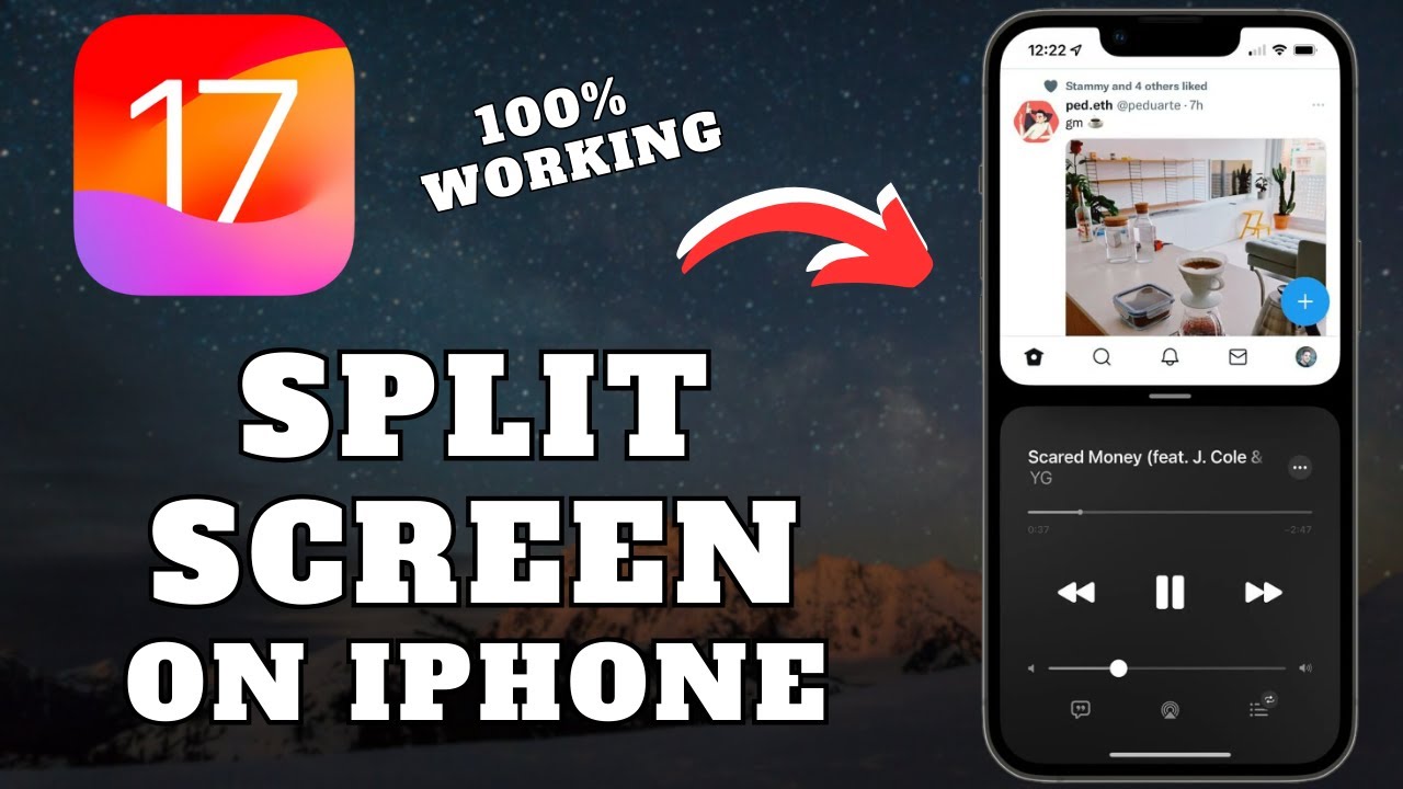 How To Split Screen On Your iPhone | Split Screen On iOS 17 - YouTube