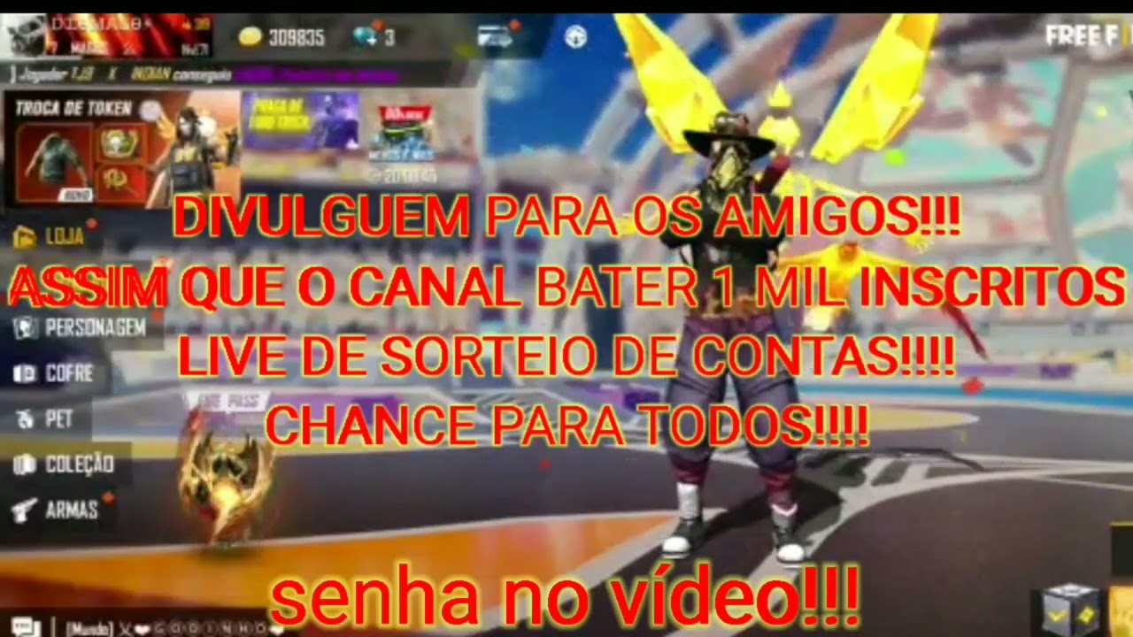 Doando conta de free fire email e senha 2021 via Facebook com PUNHO ...