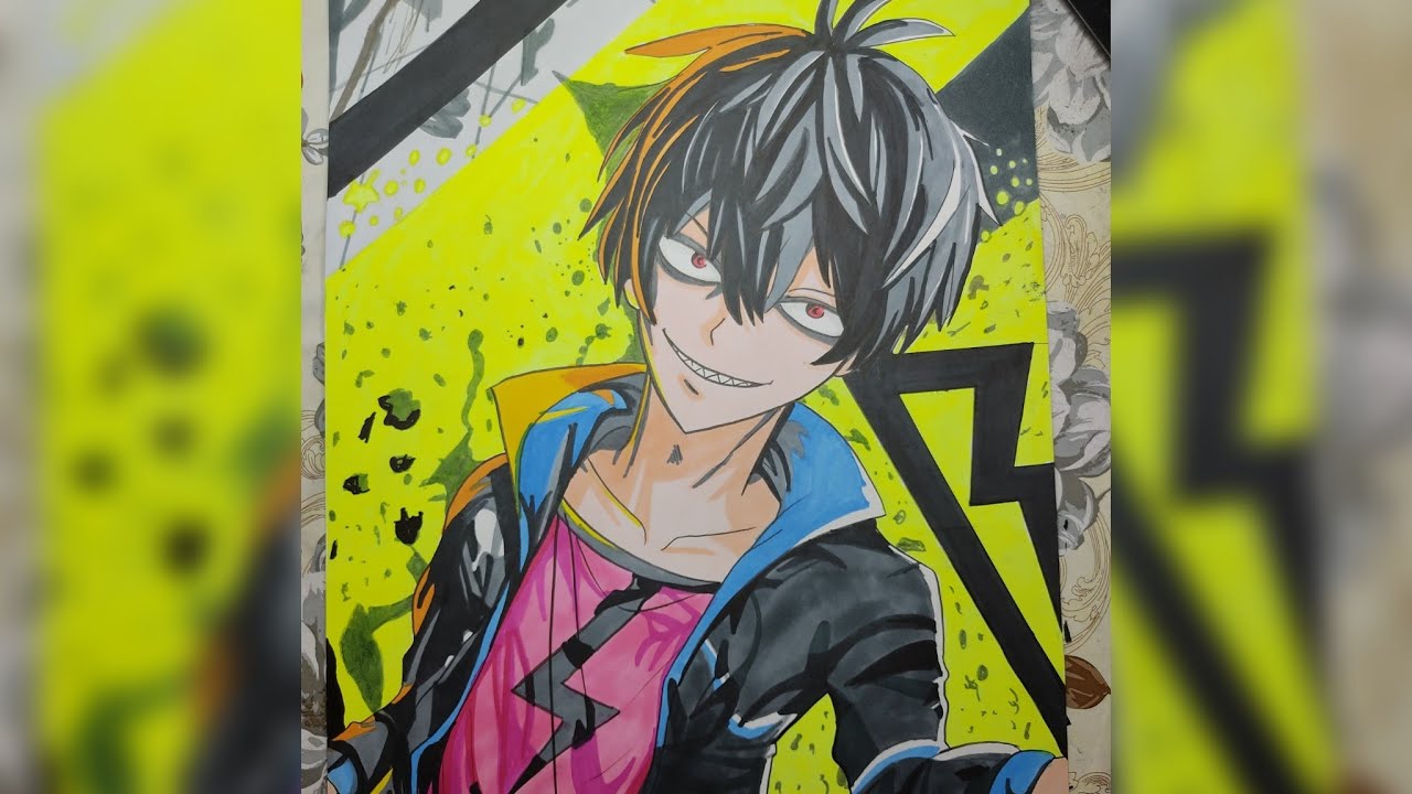 Drawing Staz from Blood Lad | with markers - YouTube