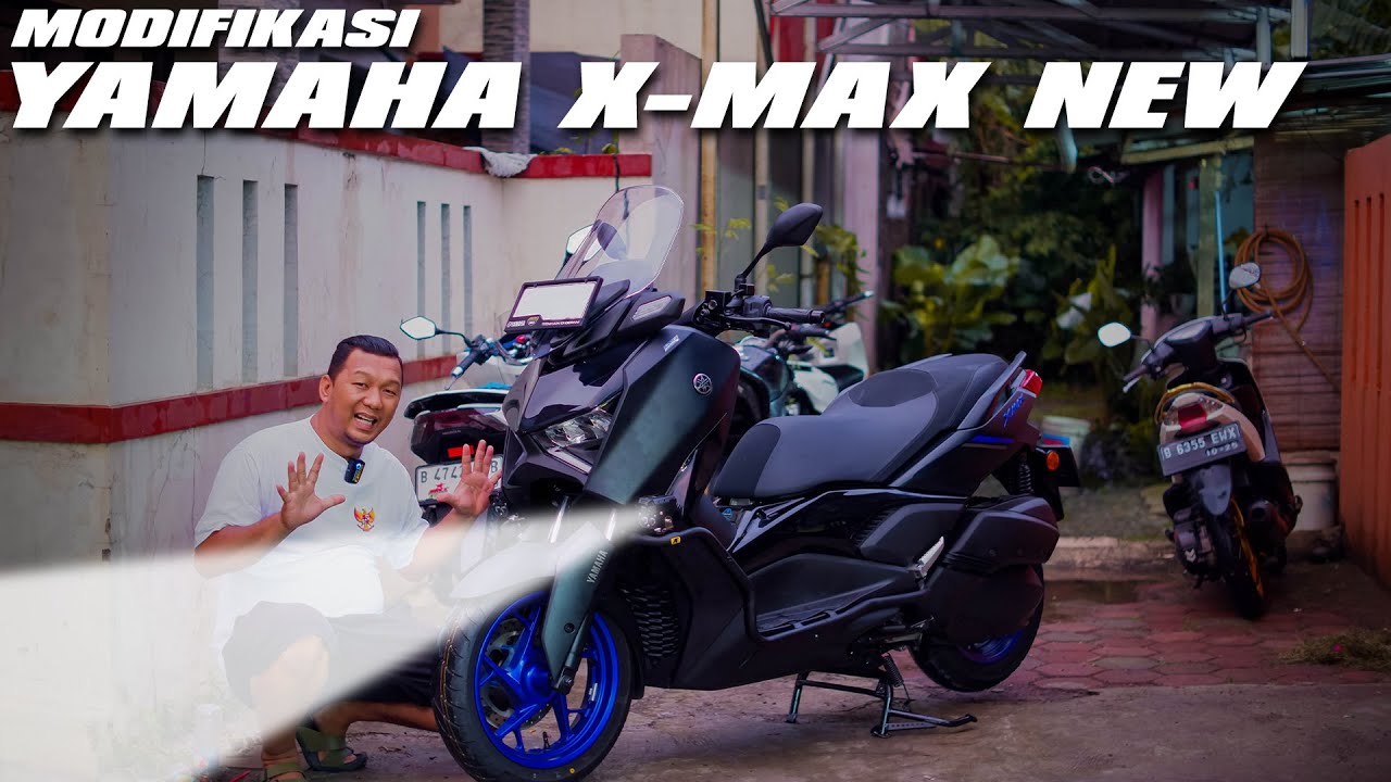 MODIFIKASI YAMAHA X-MAX NEW MENGGUNAKAN CRASHBAR & LAMPU D4 BY AFMOTO ...