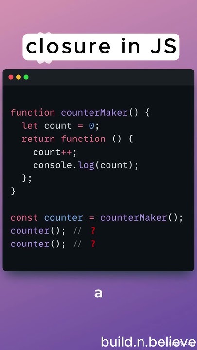 JavaScript Closures Explained with Example | Easy for Beginners 🔥 #javascriptshorts - YouTube
