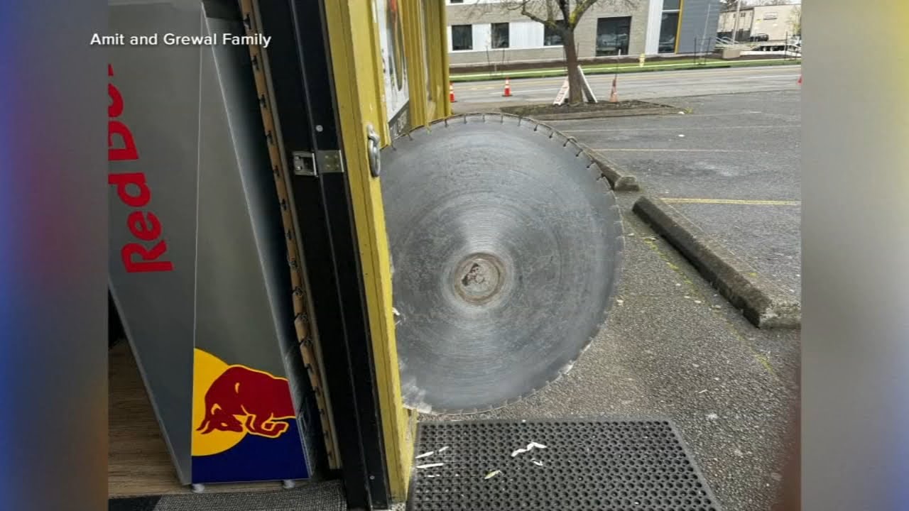 Watch Video Oregon Man Narrowly Escapes Death By Runaway Saw Blade
