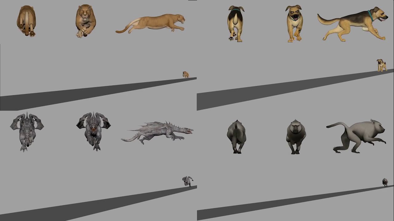 Creature & Animal Walk Cycle/ Run Cycle 3D Animation - YouTube
