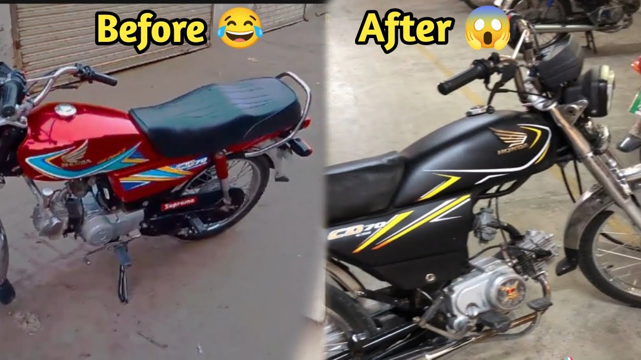 Bike taping design CD 70 | Bike modification | Bike lamination |#bike # ...