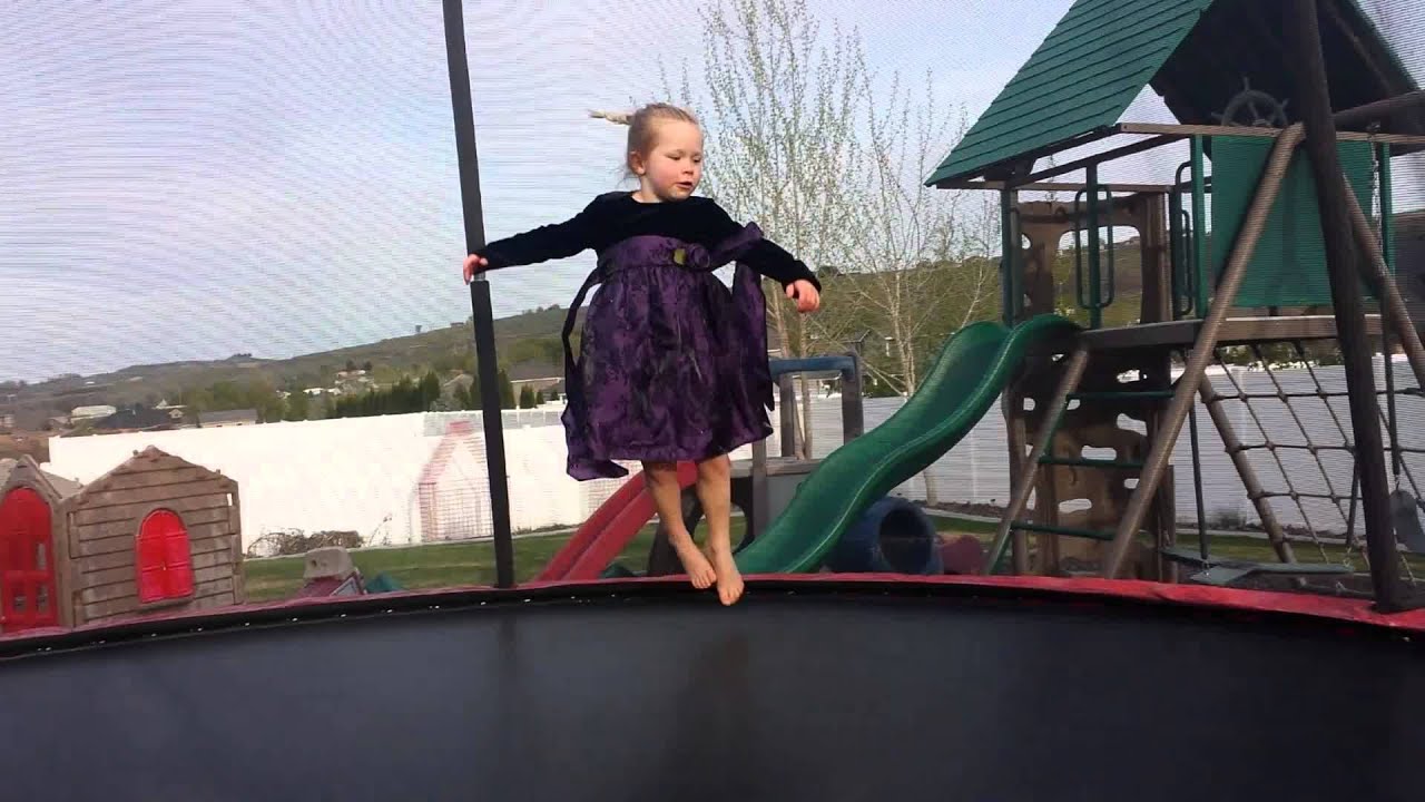 Lauren's backyard gymnastics - YouTube
