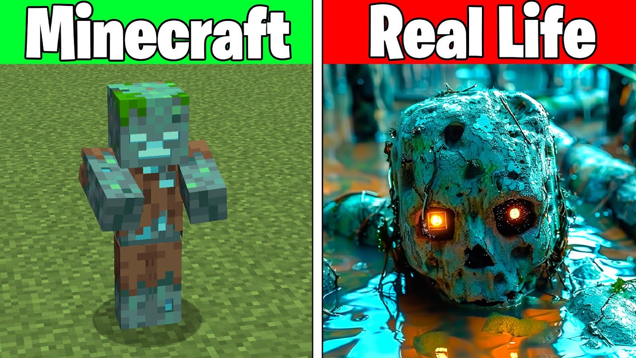Realistic Minecraft | Real Life vs Minecraft | Realistic Slime, Water ...