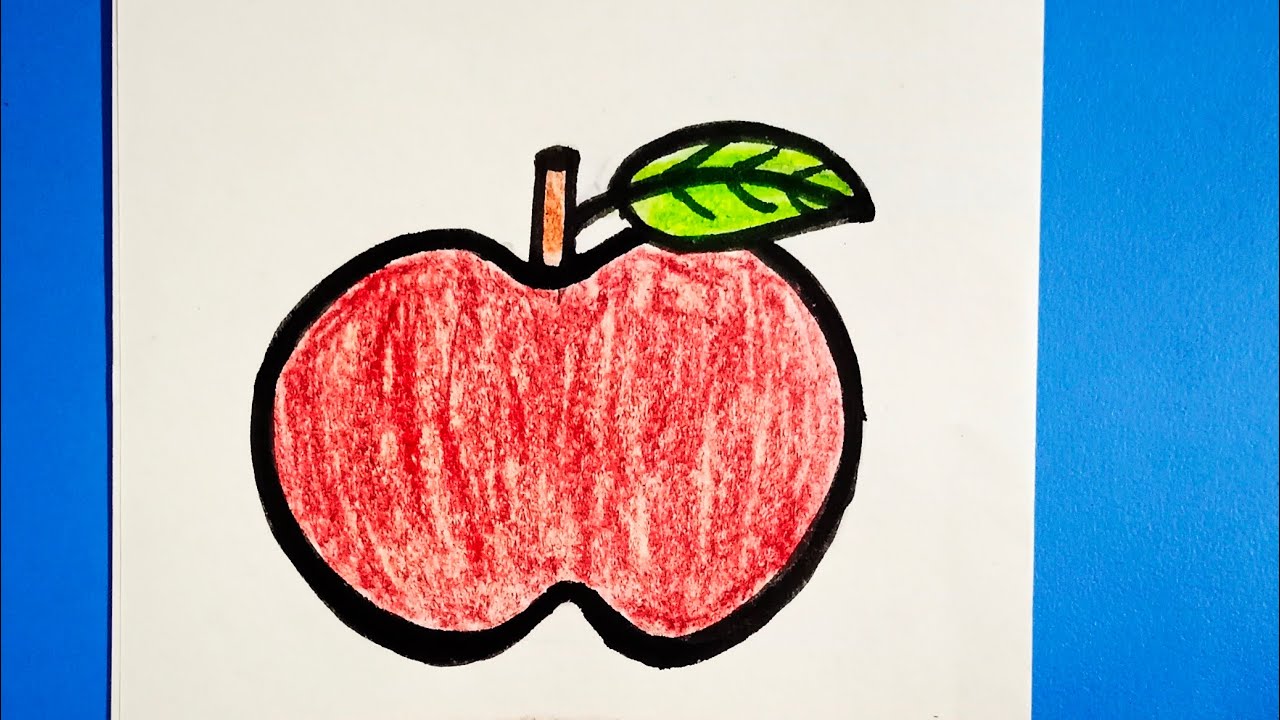 How to draw Apple 🍎# Easy to draw Apple for kids. - YouTube
