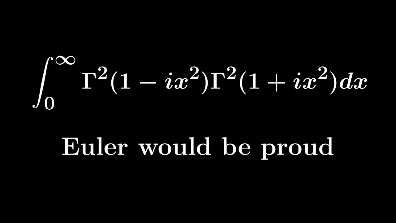One of THE craziest & most beautiful integrals in existence - YouTube