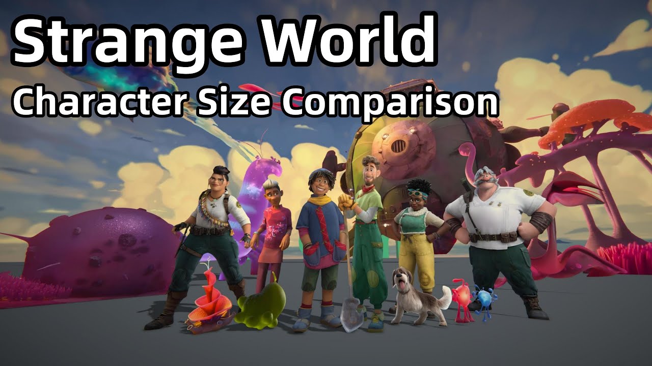 Strange World | Character Size Comparison (Smallest to Biggest) - YouTube