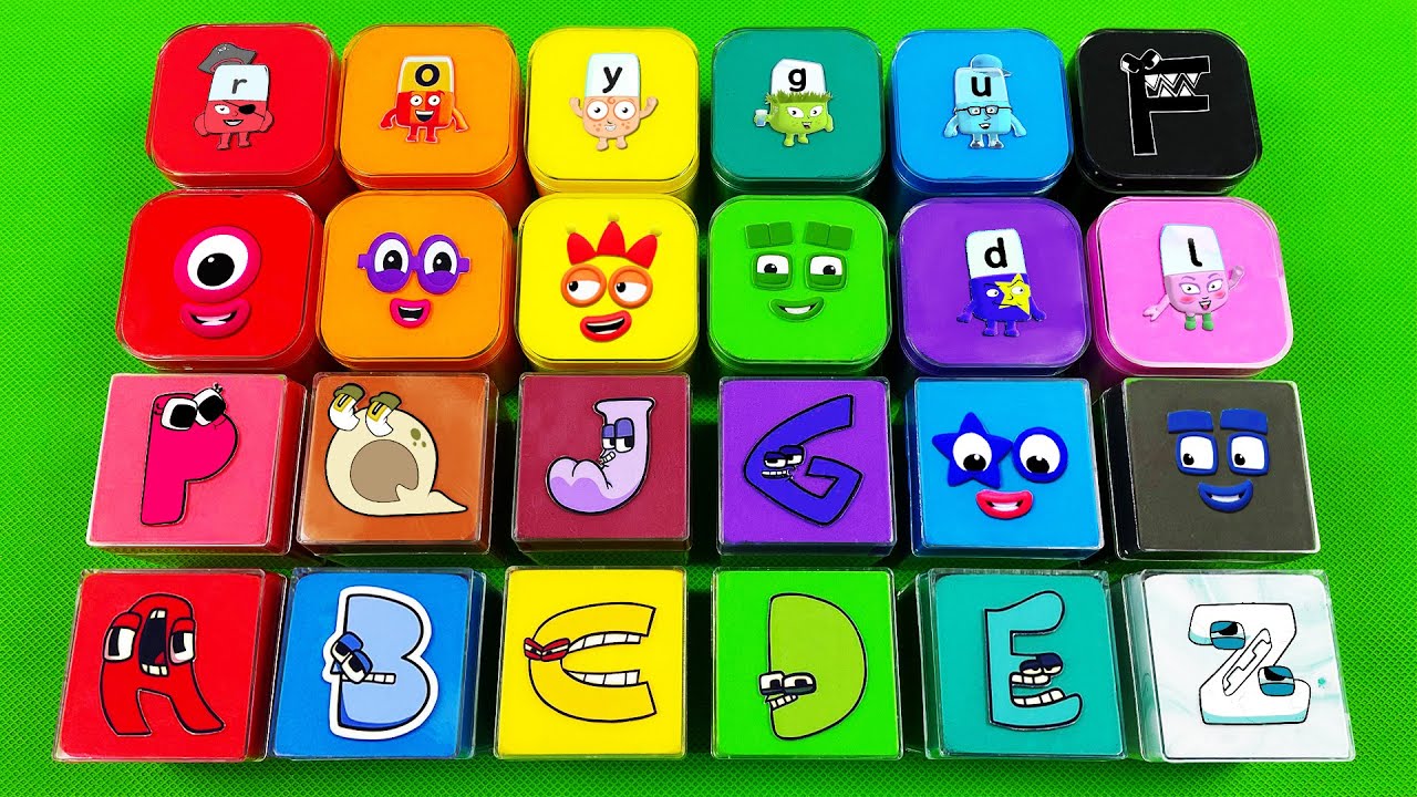 Looking Numberblocks, Alphablocks, Alphabet Lore With Clay Square Mix ...