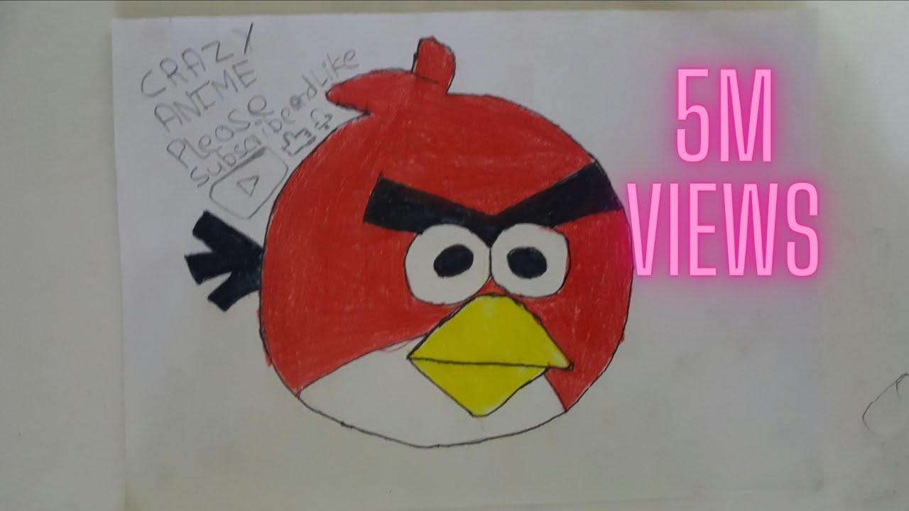 How to draw Angry Bird Easy step by step Full toturial - YouTube