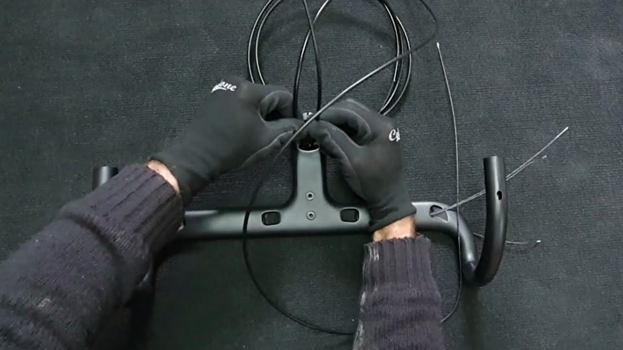 Thread cables thru integrated bars - YouTube
