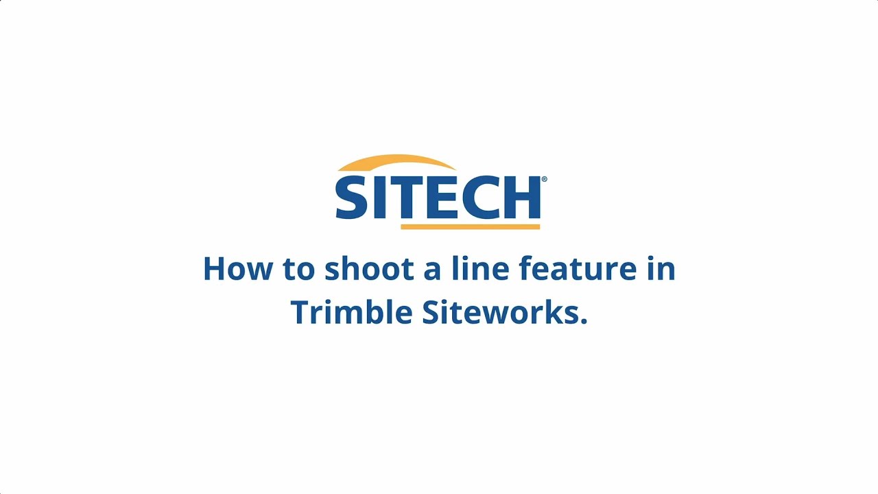 Trimble Siteworks - How to Shoot a Line Feature - YouTube