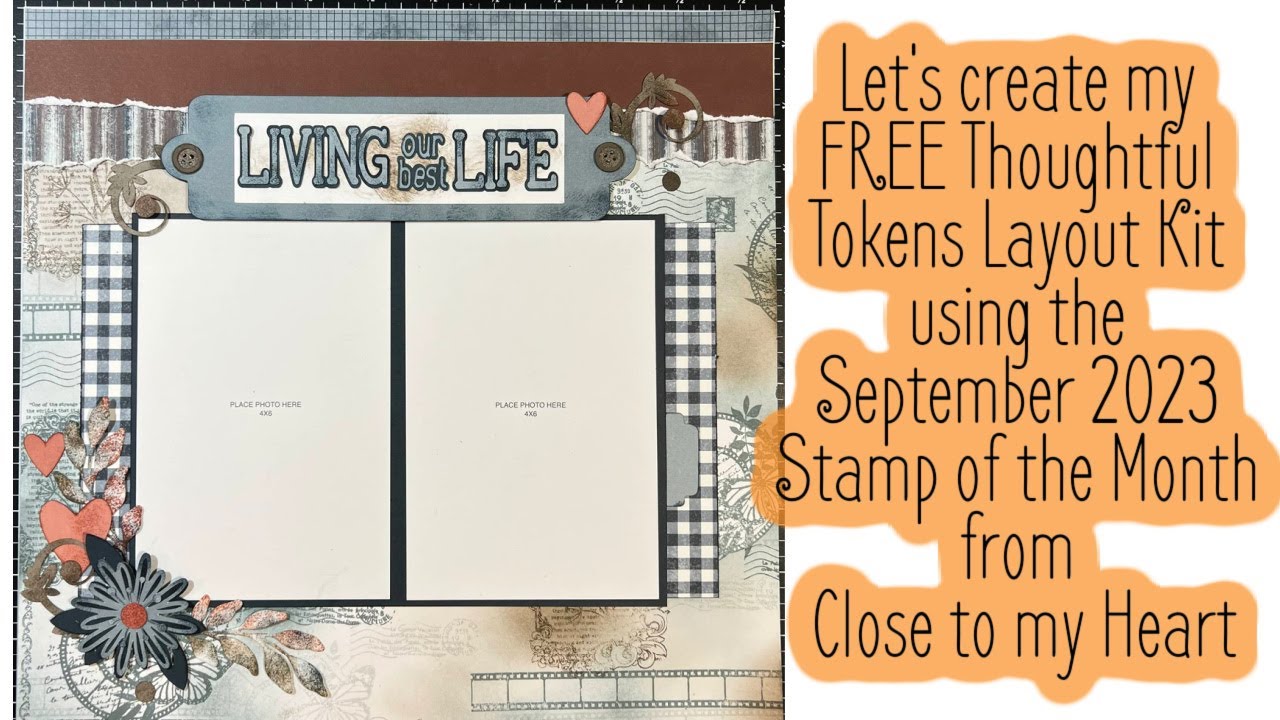 Thoughtful Tokens Stamp of the Month Sept 2023 CTMH FREE Layout Kit w ...
