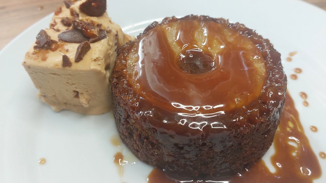 Pineapple & Rum Sticky Toffee Pudding with rum butterscotch sauce ...