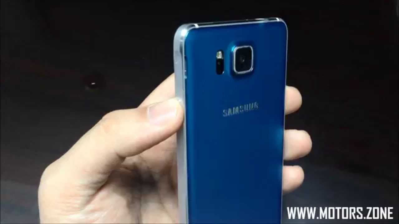 Samsung GALAXY ALPHA scuba blue color SM-G850F - YouTube