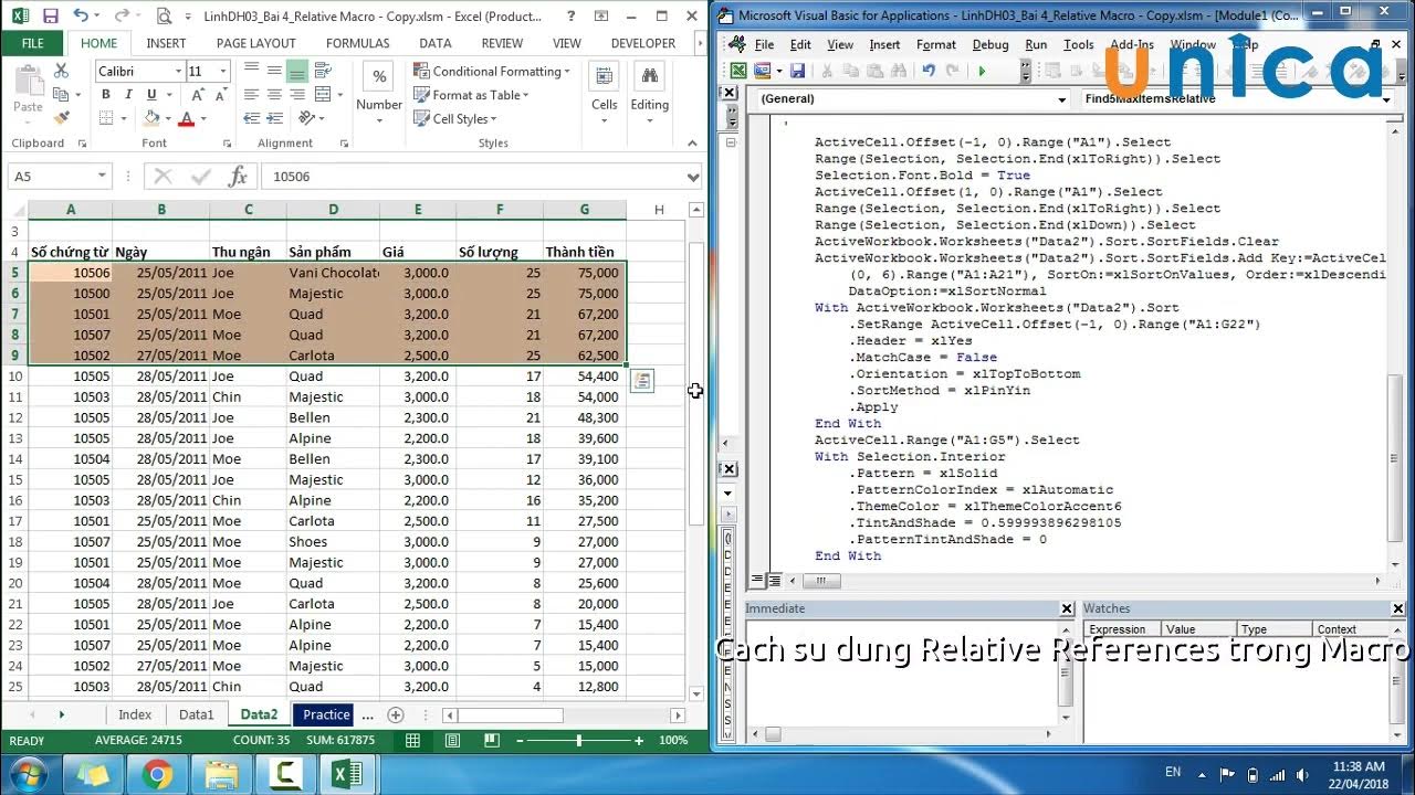5 Cách sử dụng Relative References trong Macro - YouTube