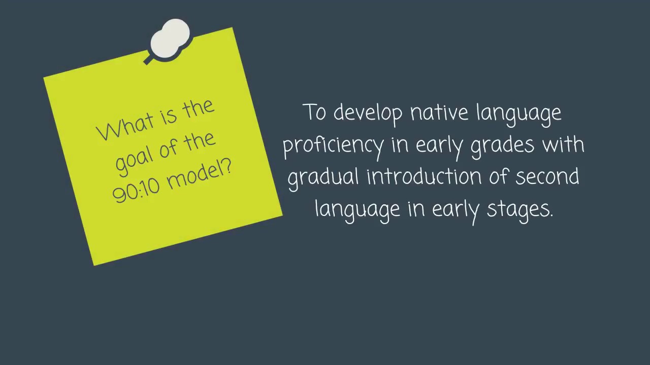 What is the Dual Language 90:10 Model? - YouTube