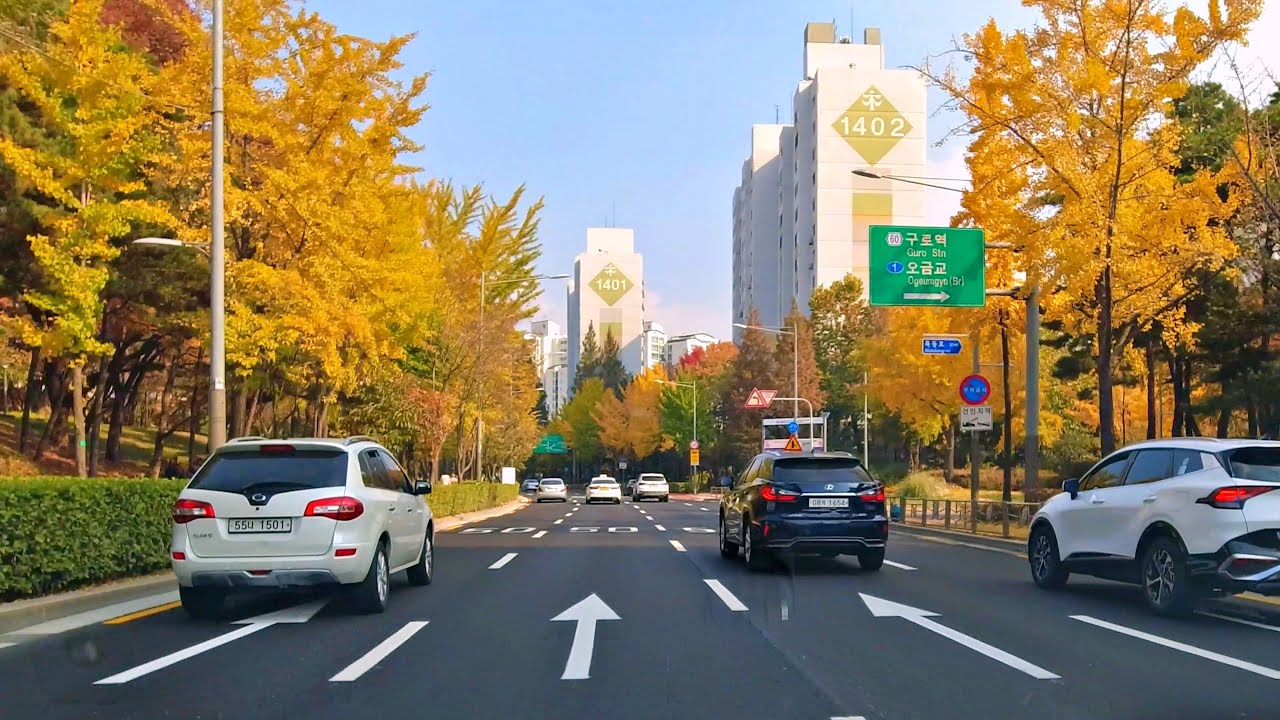 SEOUL DRIVE | Autumn in Seoul | 4K Driving City Tour | 서울 목동 가을 드라이브 ...