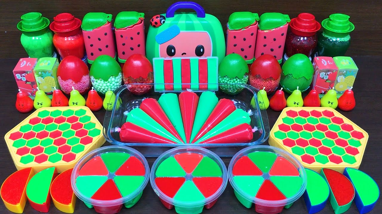 COCOMELON SLIME!! Mixing Random Things into SLIME!!! Satisfying RAINBOW ...