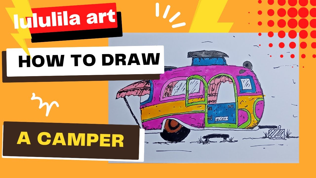 How to draw a camper easy - YouTube