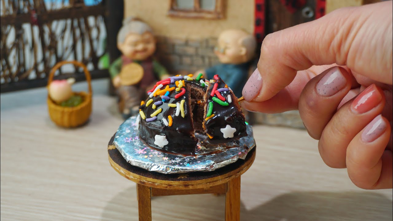 Mini Chocolate Cake Mongolia Hut - Miniature Cakes - YouTube